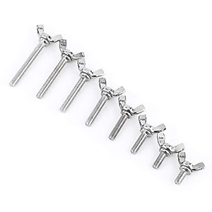 Fdit 8 Types 5PCS/Bag M5 304 Stainless Steel Wing Butterfly Screws Bolts Wingbolt Machine Fastener (M5 * 40mm)