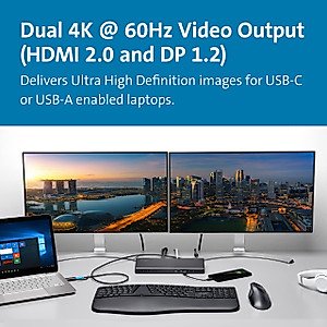 Kensington SD4750P USB-C and USB 3.0 Dual 4K Docking Station