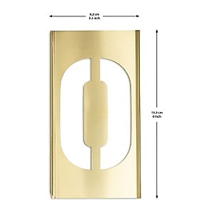 Grayspiral 4" Curb Brass Stencil Kit - for Address Painting - Reusable Interlocking 0-9 Plus Middle Dash - Complete with Adhesive Masking Tape