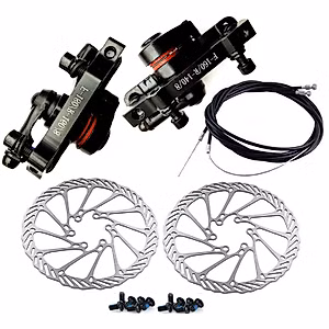 WIROJ BlueSunshine MTB BB8 Mechanical Disc Brake Front and Rear 160mm Whit Bolts and Cable