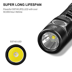sofirn SC31 Pro Rechargeable EDC Flashlight, Super Bright 2000 Lumens Pocket Flashlight with SST40 6500K LED, Andruril 2 UI, Water Resistant LED Light with Diffuser Magnetic Tail Cap, for Camping