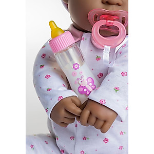 JC Toys - La Baby | African American 20-inch Large Soft Body Baby Doll | Washable | Removable Pink Outfit w/ Hat and Pacifier | For Children 2 Years +