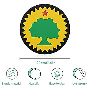 Flag of The Oromo Printed Round Cutting Board Glass Chopping Blocks Mats Food Tray for Home Kitchen Decoration