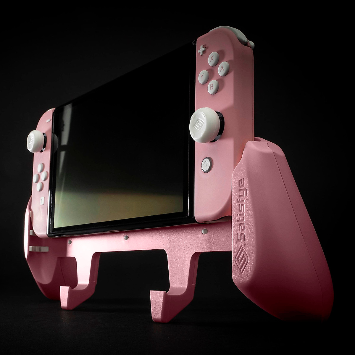 Satisfye - ZenGrip Pro Gen 3 OLED, a Switch Grip Compatible with Nintendo Switch - Comfortable & Ergonomic Grip, Joy Con & Switch Control. #1 Switch Accessories Designed for Gamers (Pink)