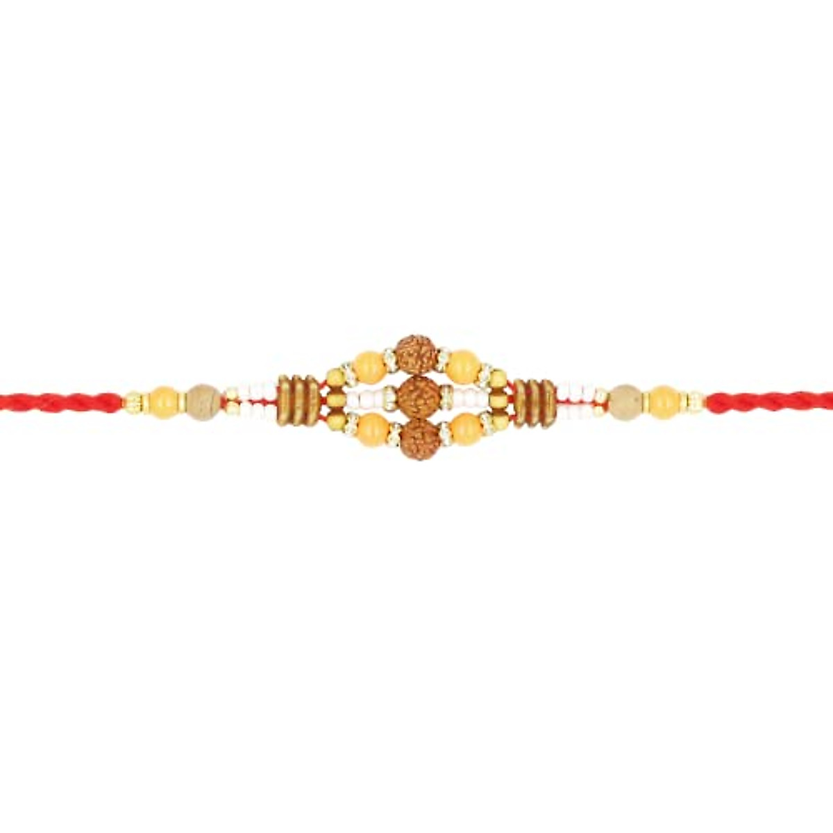 Handmade Raksha Bandhan Rakhi for Brother | Designer Rakhi Bracelet Handmade Rakhi | Rakhi for Brother made Kundan Multicolor Beads for Indian Festival Raksha Bandhan (Design5)