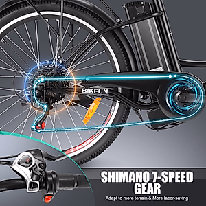 ANCHEER 26 inch 350W Electric Bike for Adult, 15Ah 540Wh Battery Power Assisted Bicycle Up to 50 Miles, Commute E-Bike with Low-Step Frame Shimano 7 Speed (White)