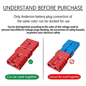 wedfish 4PCS 50A 6-10 Gauge Battery Quick Connecto/Disconnec Wire Harness Plug,Battery Cable Quick Connectors for 12V-36V Motor Winch Trailer or Other Electrical Device