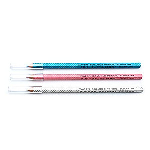 Clover Water Soluble Pencil-White, Pink & Blue