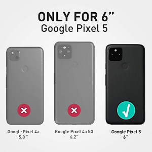 SupCase Unicorn Beetle Pro Series Case for Google Pixel 5 (2020 Release), Full-Body Rugged Holster Case with Built-in Screen Protector (Black)
