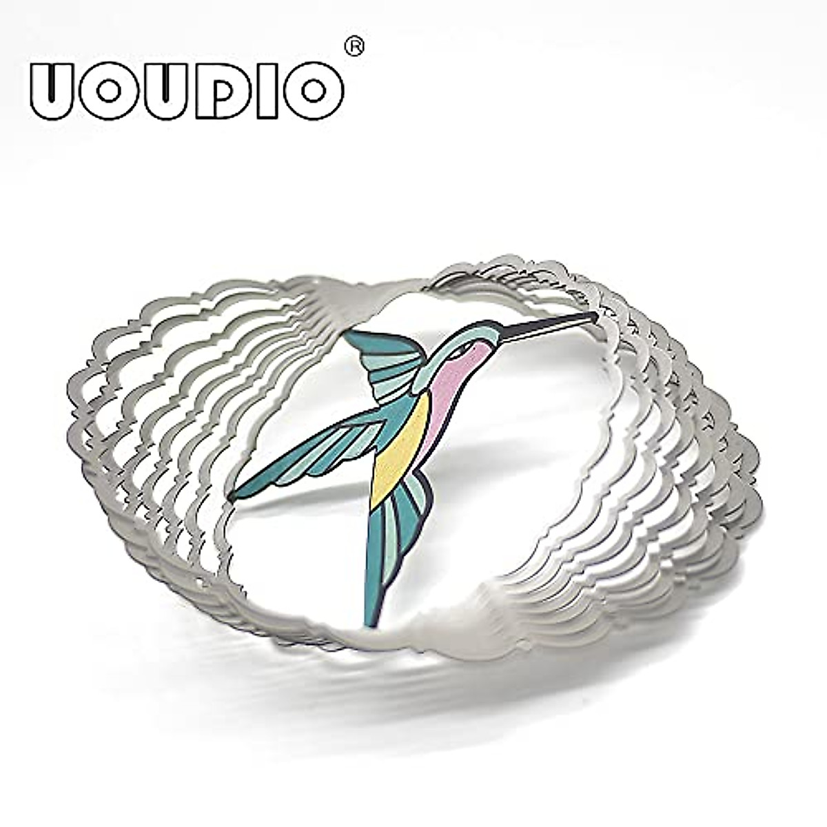 UOUDIO Metal 3D Wind Spinner Suit，Indoor Outdoor Garden Decoration, Glass Ball Decoration Crafts Ornaments