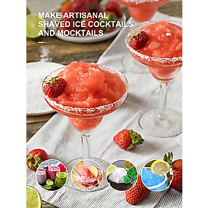 Shaved Ice Machine Snow Cone Machine, Reemix Slushie Machine for Snow Cone, Snowballs, Frozen Cocktails and More, Easy to DIY with Snow Cone Syrup at Home