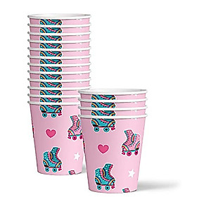 Roller Skating Birthday Party Supplies Set Plates Napkins Cups Tableware Kit for 16