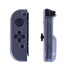 HDE Protective Cover for Nintendo Switch Joy-Con Controller Plastic Protectors Snap On Shell with Comfort Contoured Back (Clear)