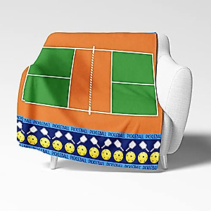 Ewan Pickleball Throw Blanket Pickleball Fields Blankets Pickleball Court Sherpa Fleece Blanket Sport Gifts for Pickleball Coach Pickleball Player Pickleball Lover