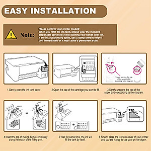 Ankink Sublimation Ink 502 522 Autofill for Epson Ecotank ET-2800 ET-2803 ET-2850 ET-2720 ET-2760 ET-4800 ET-15000 ET-2400 ET-3760 ET-4760 Heat Press Transfer on Mugs T-Shirts Anti-UV ICC-Free