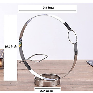 CINGHI LUSSO Bottle Holder Modern Simple Golden Circle Metal Wine Rack Art Ornaments Wine Holder Storage with No Assembly Required