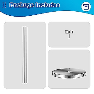 SMARTAKE Paper Towel Holder, Standing Kitchen Roll Holder with Suction Cups, One-Hand Tear Paper Towel Stand, Non-Slip Weighted Base, Fit Most Paper Rolls, for Kitchen Table Countertop, Silver