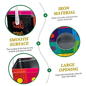 Alipis Washing Powder Storage Bucket Snack Containers Laundry Container Metal Container with Lid Laundry Dispenser Laundry Bead Storage Organizer Powder Container Iron