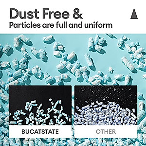 BUCATSTATE Paper Litter for Small Animals 1KG/2.2LBS, Absorbent Hamster Bedding Guinea Pig Rabbit Pellets Odor Control Dust Free for Reptile, Birds (Blue)