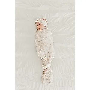 Large Premium Knit Baby Swaddle Receiving Blanket "Kiana" by Copper Pearl