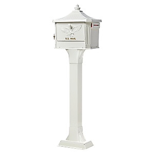 Architectural Mailboxes Callaway Aluminum Mailbox Post, Compatibility Code A, B, C, D, CP00WAM, White