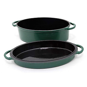 Big Green Egg Oval Enameled Cast Iron Dutch Oven