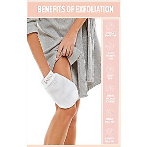 SAERO Exfoliating Glove (2pcs) - 100% Vegan Viscose Body Scrub Glove – Traditional Kessa Korean Washcloth – Ideal for Self-Tan Removal & Keratosis Pilaris Treatment