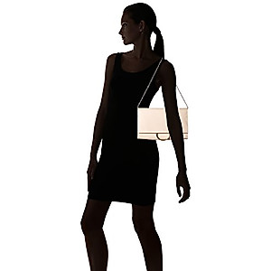 Jessica McClintock womens Nora Solid Large Envelope Clutch with Ring Closure, Nude, One Size US