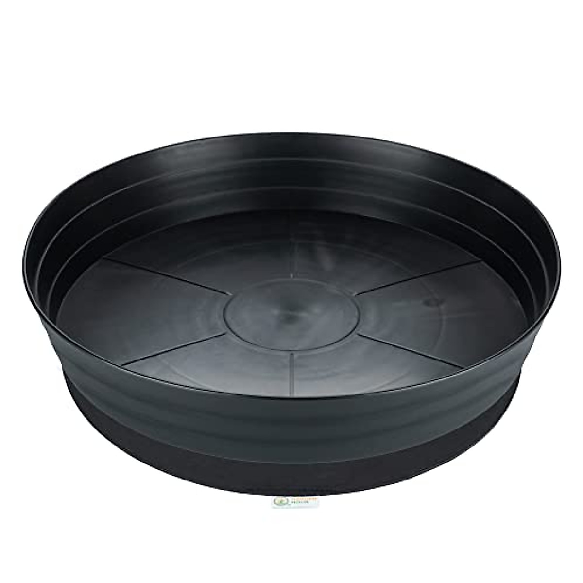 Garden Hour 25" Extra-Large Plant Saucers for Potted Plants & Felt Mat for Floor Protection - Plastic Plant Trays for Indoors No Holes - Extra-Deep Drip Trays for Potted Plants - 25W x 4.2D in.