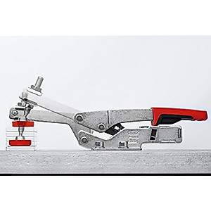 BESSEY STC-HV20 Horizontal Auto-Adjust Toggle Nickel Plated Clamp Vertical Flange, Silver