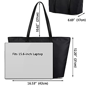 YALUXE Women's Oxford Nylon Large Capacity Work Tote Shoulder Bag