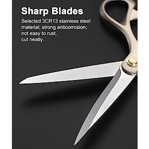 Fabric Scissors, 10.5“ Heavy Duty Fabric Shears Sewing Scissors for Fabric Cutting Tailor Scissors Cloth Scissors