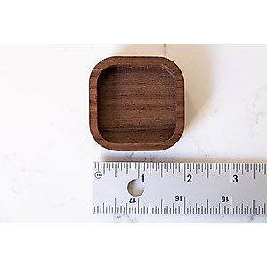 Hardwood Ring Tray | Tiny Wood Ring Holder | Black Walnut Square …