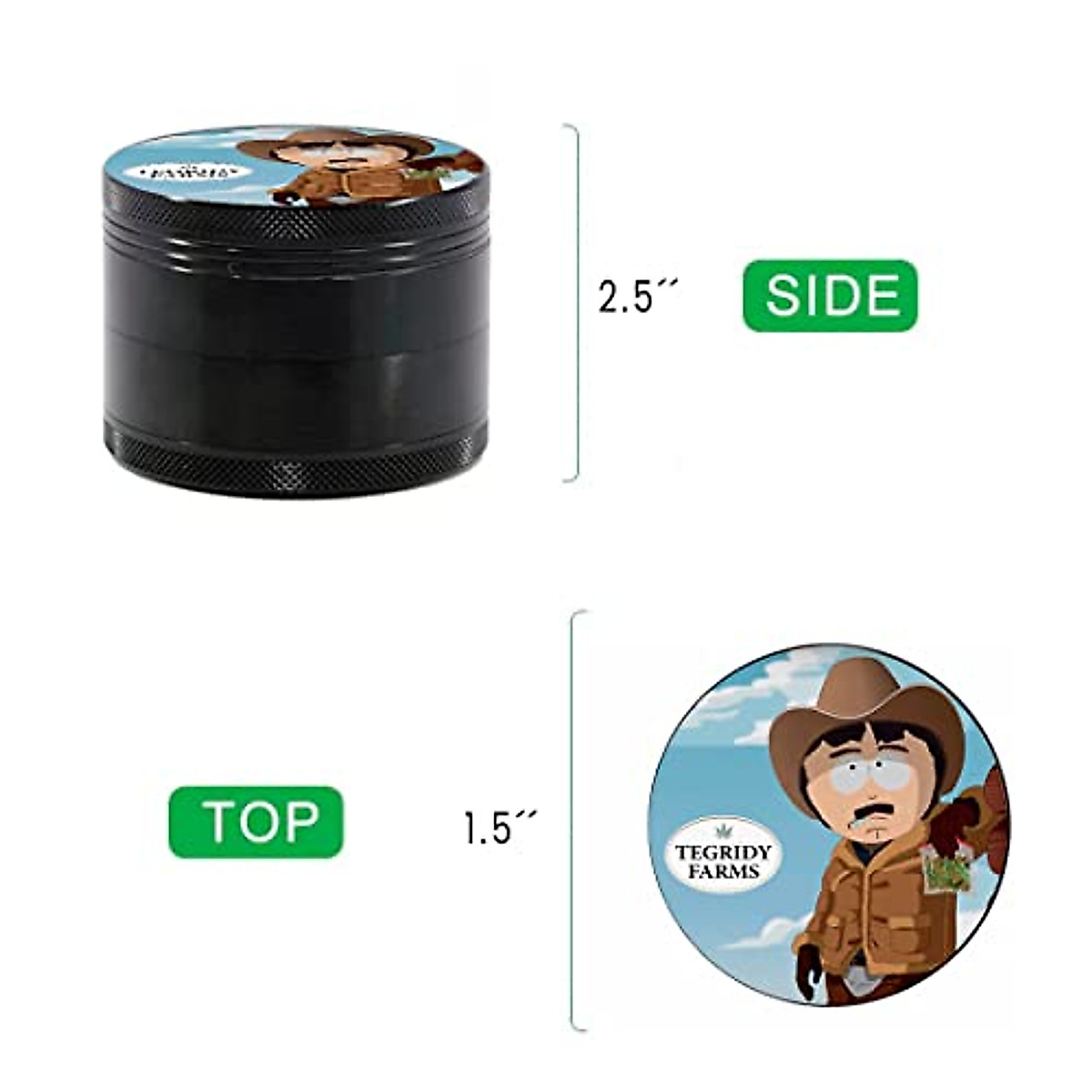 Ultimate Grinder South Park Style - Herb grinder (Large Size) (Randy Marsh)