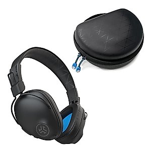JLab Headphone Hard Travel Case Studio Pro Bluetooth Wireless Over-Ear Headphones, 50+ Hour Bluetooth 5 Playtime, EQ3 Sound, Ultra-Plush Faux Leather & Cloud Foam Cushions, Black