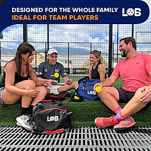 3 pcs Pickleball Bag For Men And Women Accessories For Clothing and Equipment Extra Pouch Fence Hook Nylon Mesh Bottle Holders Pickle Ball Fits Two Paddle Crossbody Sling Duffle Bag Tote (Blue)