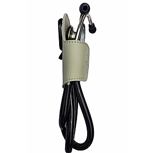 Stethoscope holder Pro Handmade in USA Real Leather (Beige new)