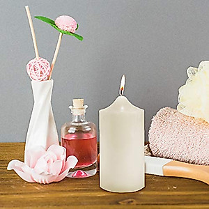 Super Z Outlet 3" x 6" Unscented Ivory Pillar Candle for Weddings, Home Decoration, Relaxation, Spa, Smokeless Cotton Wick. (1 Candle)