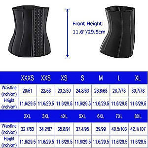 ECOWALSON Waist Trainer for Women Corset Cincher Body Shaper Girdle Trimmer with Steel Bones Extender