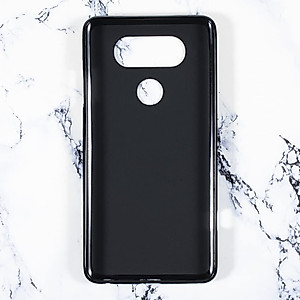 Shantime for LG V20 H990DS Case, Soft TPU Back Cover Shockproof Silicone Bumper Anti-Fingerprints Full-Body Protective Case Cover for LG V20 H990DS (5.70 Inch) (Black)