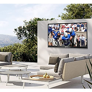 SYLVOX Outdoor TV with Wall Mount, 55 inch Waterproof 4K Smart TV, Outdoor Television Support Bluetooth WiFi for Full Sunshine Areas 2000nits (Pool Series)