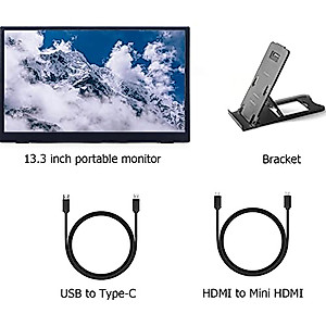 13.3-inch Portable Monitor, 1920 * 1080, with Smart Case, Ultra-Thin, Eye-Protecting