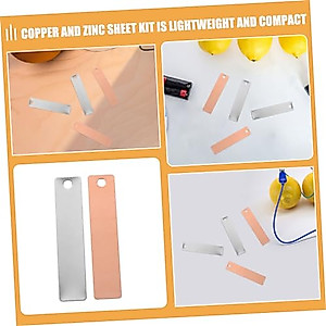 HEMOTON 8 Pairs Zinc Anode Copper Plate Zinc Copper Fruit Battery Experiment Supplies Anode for Zinc Electroplating