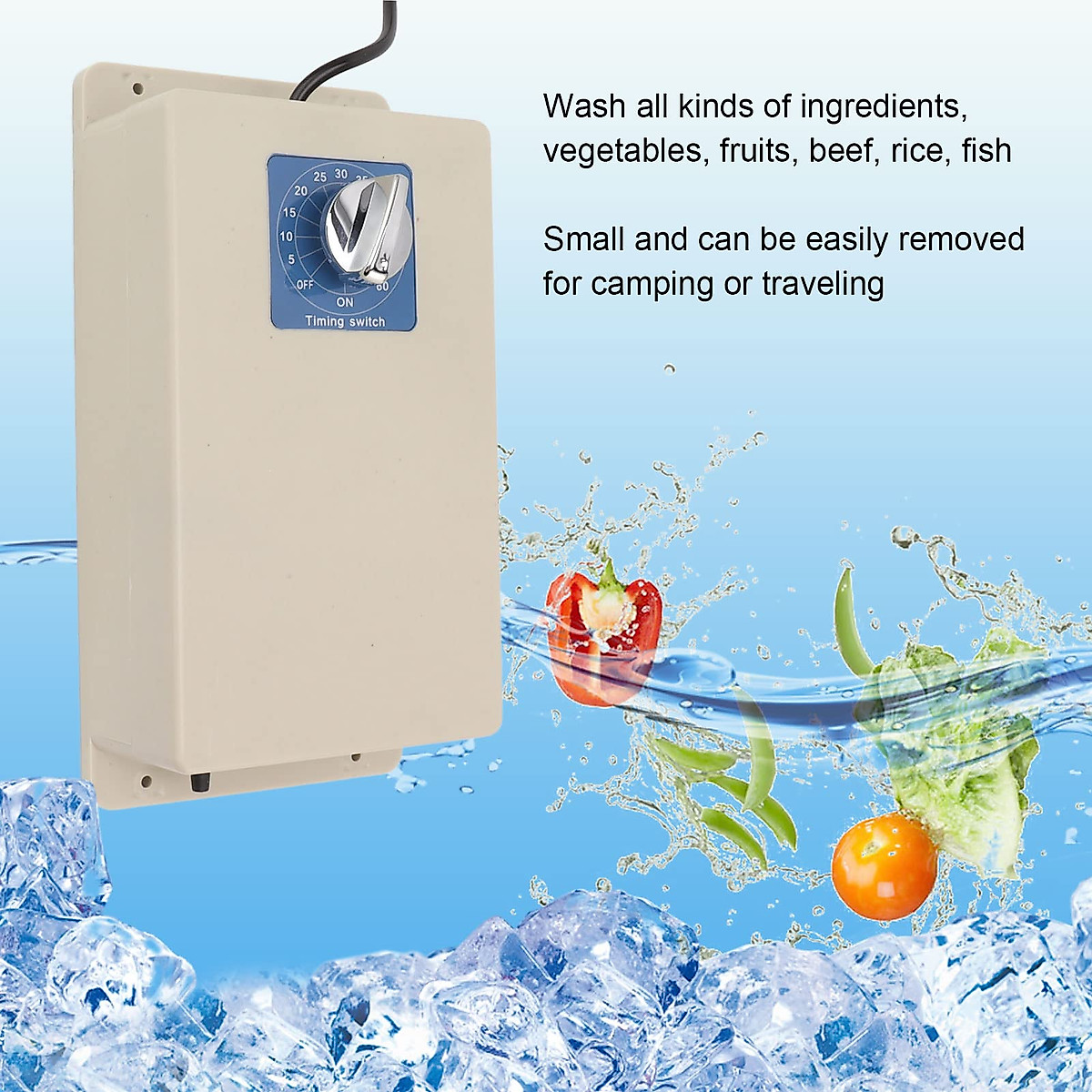 Water Ozonator Ozone Fruit Vegetable Cleaner Ozone Machine Removal Purifier Vegetable Washer Machine for Meat Domestic Food Purification 50w‑150w Ozone