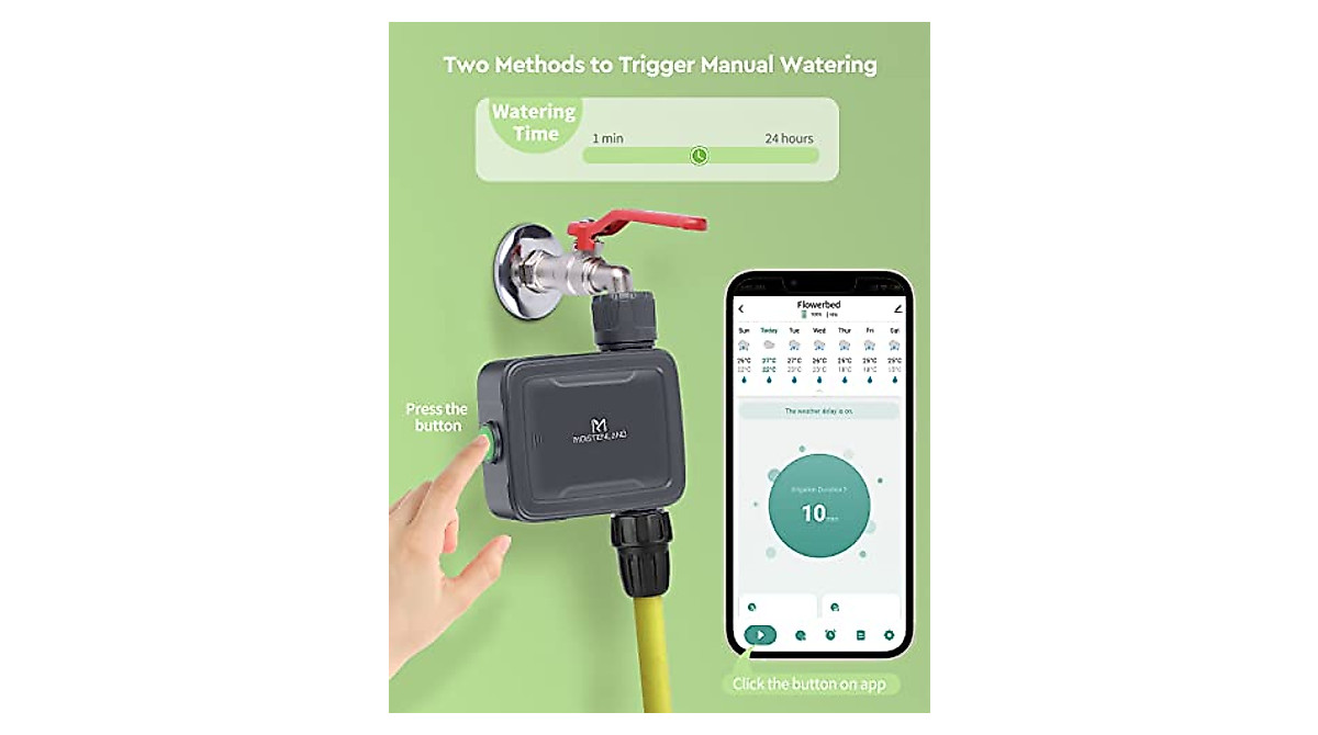 Smart Bluetooth Sprinkler Timer for Garden & Lawn - App Control