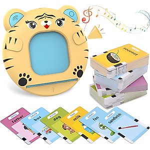 Talking Flash Cards Learning Toys for 2 3 4 5 6 Year Old Kids Toddler Flash Cards, Educational Toddlers Toys Reading Machine with 224 Words, Preschool Montessori Toys and Birthday Gift for Kids