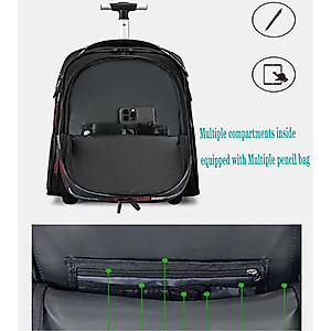 YWAOTRGY Quality Travel Rolling Backpack for Adults, 22 Inch Carry on Laptop Backpack with Wheels, Large Waterproof Roller Backpack, Wheeled Backpack for Business Relax Your Back (Black 22inch)