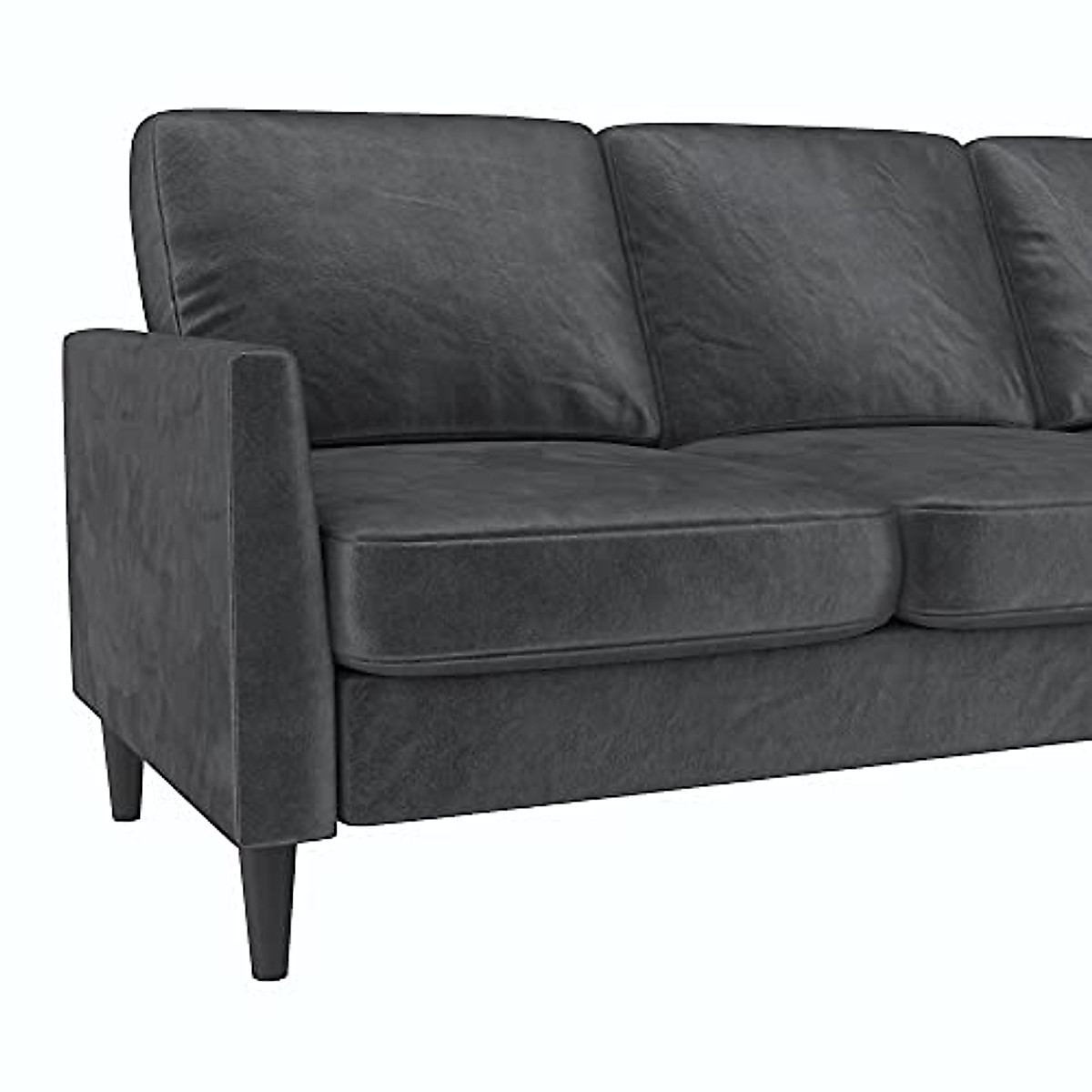 Mr. Kate Winston Reversible Sofa Sectional, Dark Gray Velvet
