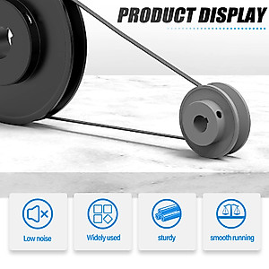 MEANLIN AK25-5/8" Single Groove V-Belt Pulley, 2.5" OD, 5/8" Belt Sheavess, Cast Iron, for V-Belt