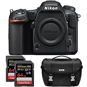 Nikon D500 20.9 MP CMOS DX Format Digital SLR Camera with 4K Video (Certified Refurbished)